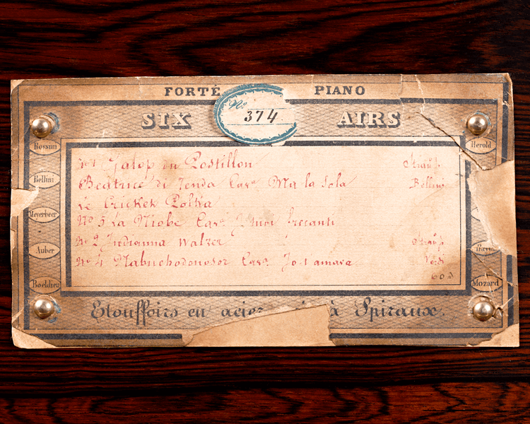 Piano-Forte Cylinder Music Box | M.S. Rau