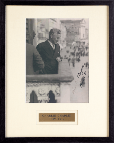 Charlie Chaplin Autographed Photo | M.S. Rau