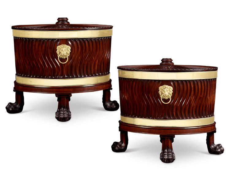 George III Mahogany Wine Cellarette Pair | M.S. Rau