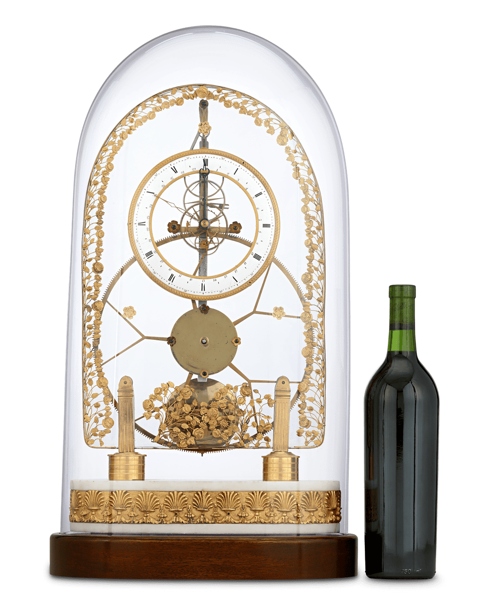 French Great Wheel Skeleton Clock | M.S. Rau
