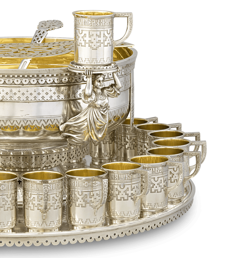 Russian Imperial Silver Punch Set from Czar Alexander III | M.S. Rau