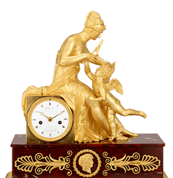Venus Clipping the Wings of Cupid Mantel Clock by Thomire & Cie | M.S. Rau