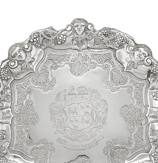 Pair of Georgian Silver Salvers by Frederick Kandler | M.S. Rau