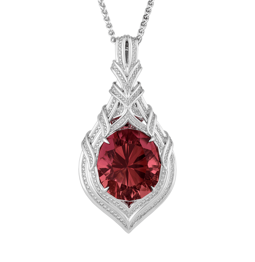 Kat Florence Neon Titanium Tourmaline Necklace, 64.20 carats | M.S. Rau