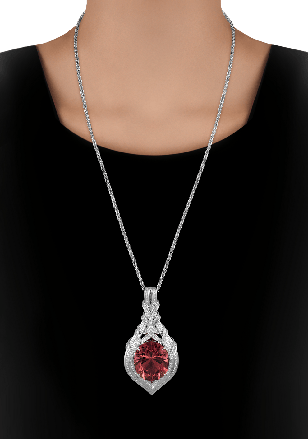 Kat Florence Neon Titanium Tourmaline Necklace, 64.20 carats | M.S. Rau