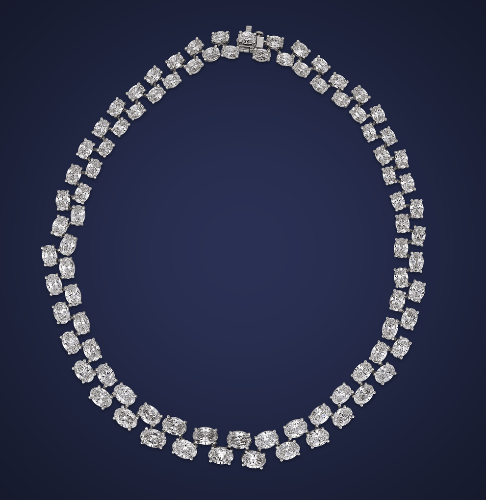 Double-Line Diamond Necklace, 57.80 carats | M.S. Rau