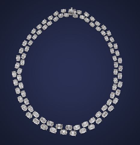 Double-Line Diamond Necklace, 57.80 carats | M.S. Rau